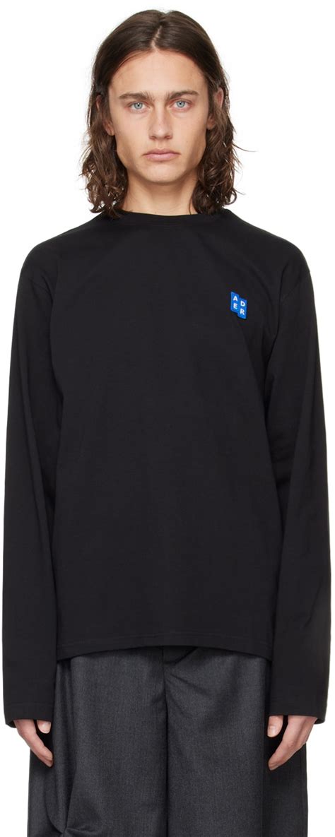 Ader Error Black Patch Long Sleeve T Shirt Ader Error