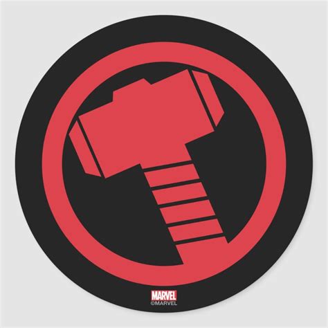 Mighty Thor Logo Classic Round Sticker Zazzle Thor Avengers Party