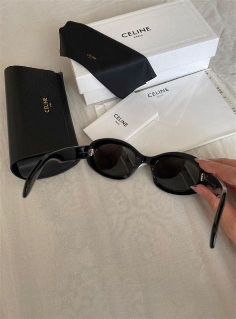Celine Triomphe 01 In Acetate Sunglasses Black Brand New Not Worn