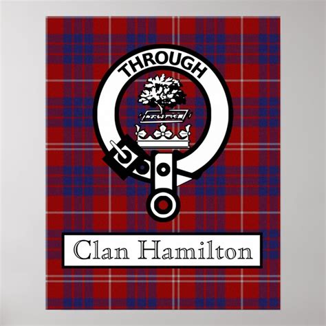 Clan Hamilton Crest And Tartan Ii Poster Nz