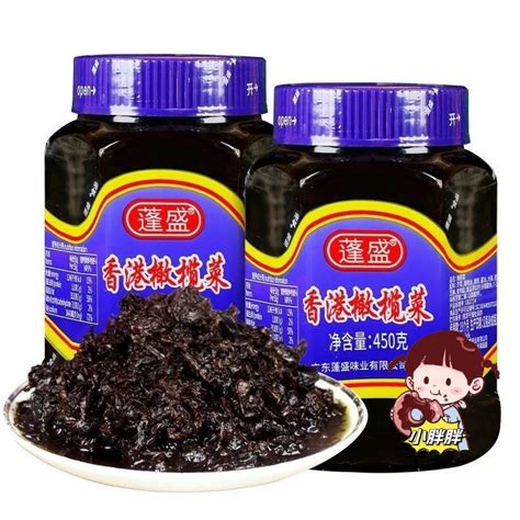 小胖胖零食鋪 橄欖菜 正宗蓬盛香港橄欖菜450g潮汕特產大瓶裝開胃下飯菜鹹菜醬菜 蝦皮購物