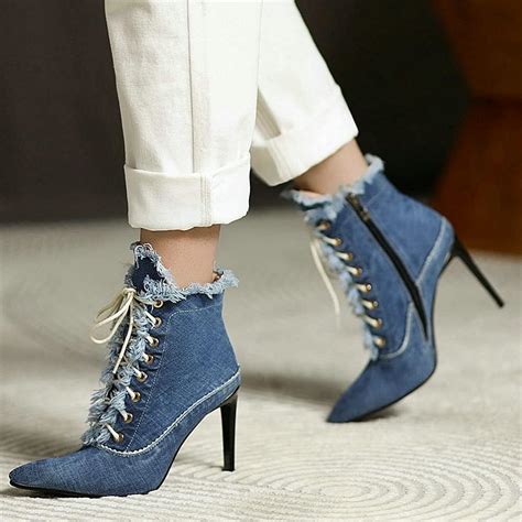 High Heel Boots Jeans
