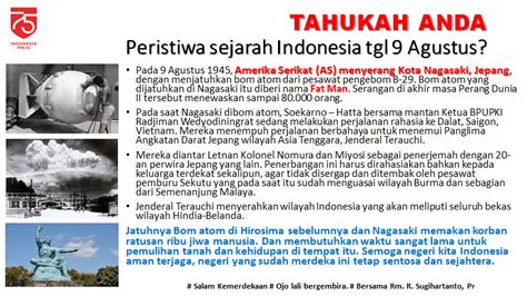 Memori Melawan Lupa 9 Agustus 1945 Amerika Jatuhkan Bom Di Nagasaki
