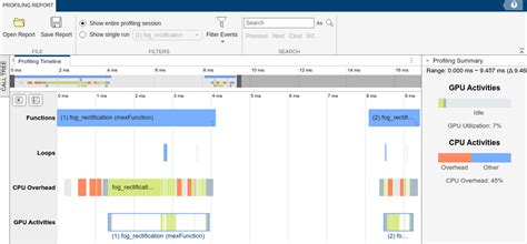 Profile Generated Cuda Mex Functions Using Performance Analyzer