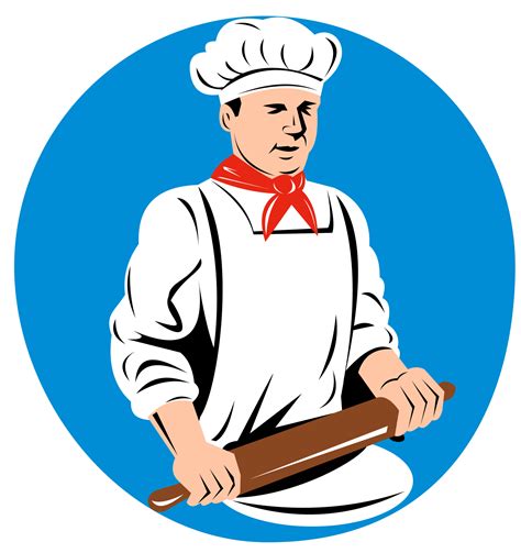 Free Chef Cook Baker Holding Kneading Rolling Pin 13184292 Png With
