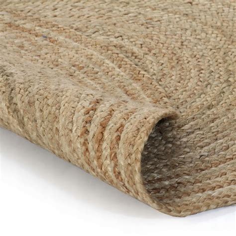Dywan pleciony z juty 120 cm okrągły 13999708498 oficjalne archiwum Allegro