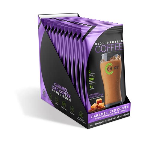 Chike Nutrition High Protein Iced Coffee Caramel 12 Packs Vitacost