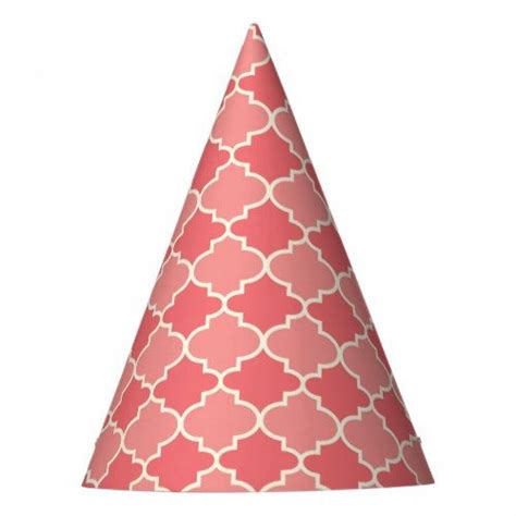 Trendy Pink Moroccan Quatrefoil Pattern Party Hats Quatrefoil Pattern