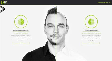 Web Trend Vertically Split Website Layout Inspiration LS Screen Design Grimm Splitscreen