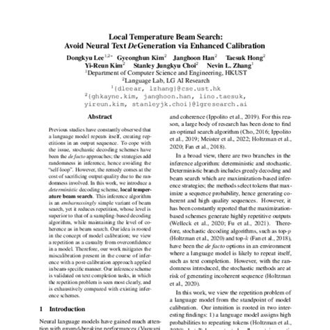 Local Temperature Beam Search Avoid Neural Text Degeneration Via
