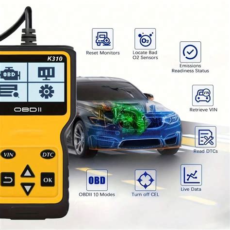 Escáner De Automóvil Obd2 K310 Actualizado Lector De Códigos De Falla