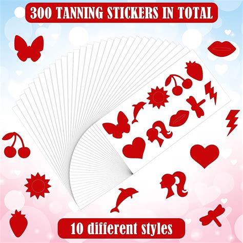 Elegant Pattern Tanning Stickers 300 Perforated Self Adhesive Body