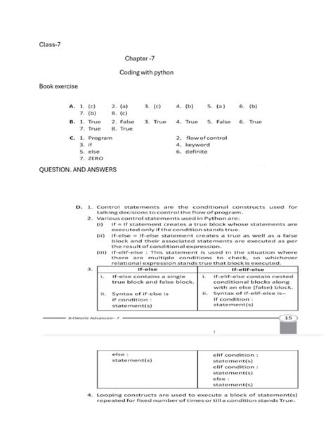 Python Coding Exercises For Class 7 Pdf