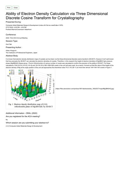 Pdf Ability Of Electron Density Calculation Via Three Dimensional