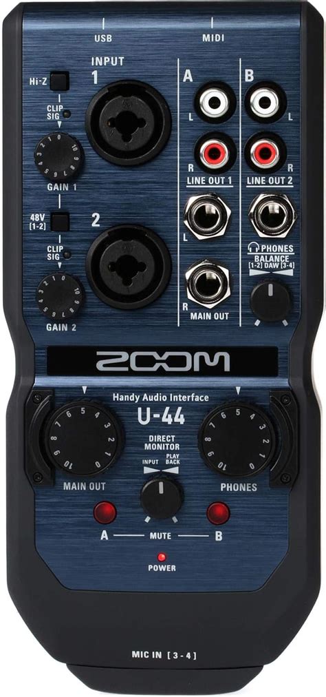 Zoom Interface De áudio Prática U 44 Interface De áudio Usb Portátil De 4 Canais 2 Entradas Zoom Interface De áudio Prática U 44 Interface De áudio Usb Portátil De 4 Canais 2 Entradas