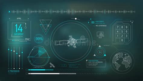 Set Of Infographic Elements About Satellite Data Entry Stock Vector