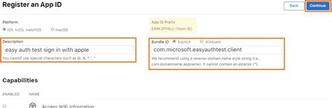 Configure Sign In With Apple Preview Azure App Service Microsoft