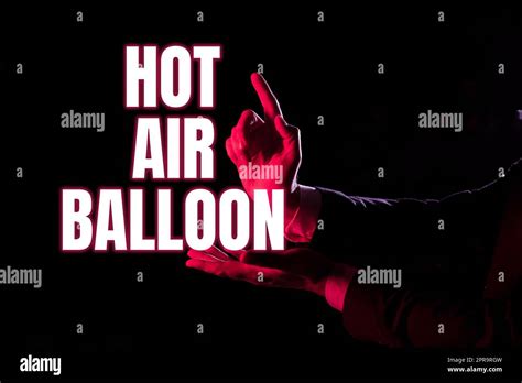 Writing Displaying Text Hot Air Balloon Word Written On Have A Ride In