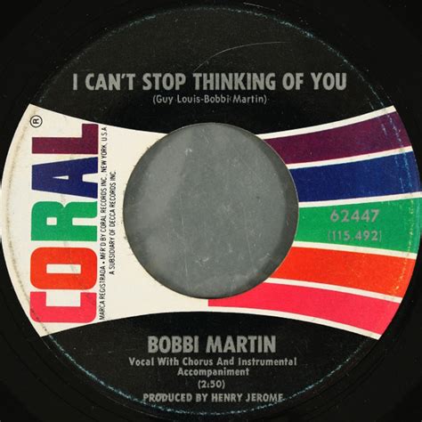 Bobbi Martin I Can T Stop Thinking Of You A Million Thanks To You