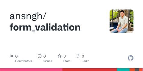 GitHub Ansngh Form Validation