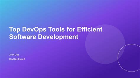 Top Devops Tools For Efficient Software Development Ppt Sample At