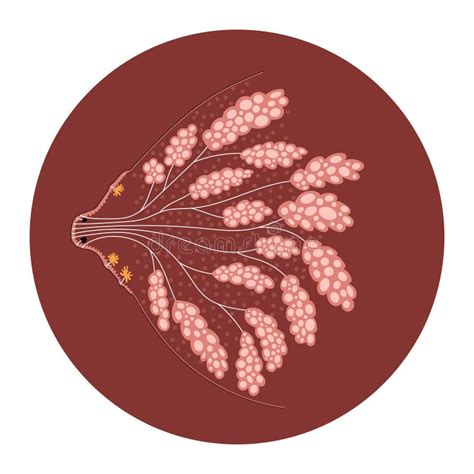 Woman Breast Internal Structure Designed In Folk Style Hand Drawn