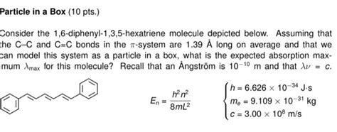 Solved Particle In A Box 10 Pts Consider The
