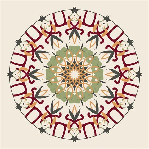 Premium Vector Floral Round Design Sign Vintage Circular Pattern