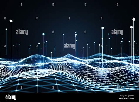 3d Rendering Big Data Visualization Digital Data Threads Plot Network