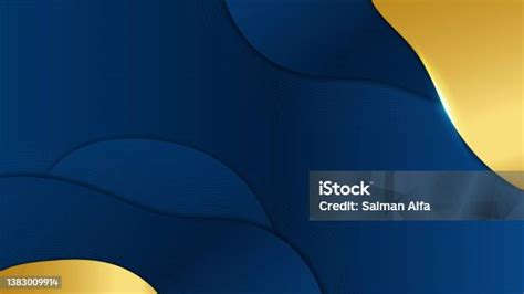 오버랩 레이어가 있는 우아한 네이비 블루 골드 배경 비즈니스 기업 기관 파티 축제 세미나 및 강연을 위한 소송 0명에 대한 스톡 벡터 아트 및 기타 이미지 Istock