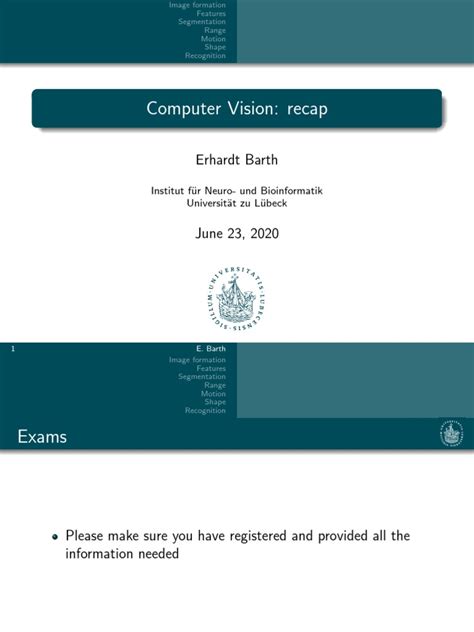 Cv Eb Slides Recap Download Free Pdf Camera Image Segmentation