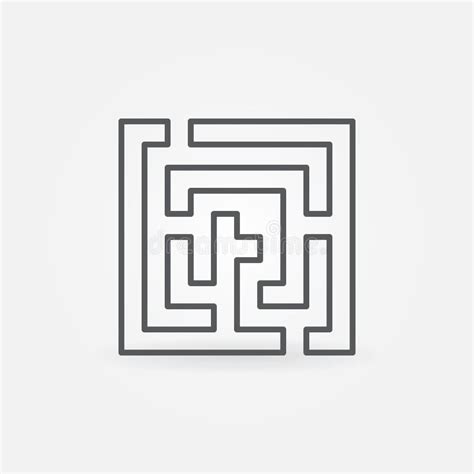 Labyrinth Abstract Logo Puzzle Rebus Logic Stock Vector Illustration Of Modern Square
