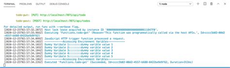 Nodejs Azure Functions에서 환경 변수를 전달하는 방법