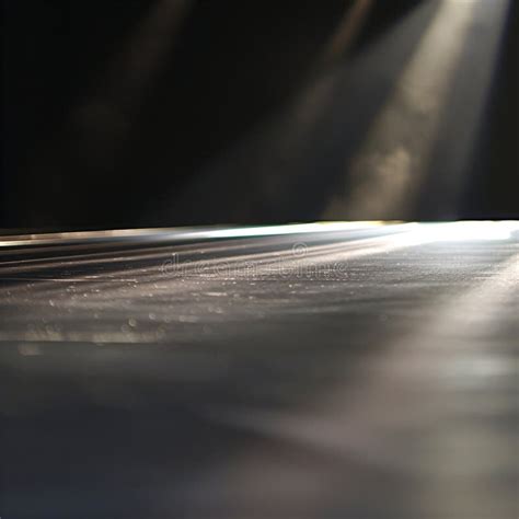 close up view of an empty stages edge under soft focused lighting