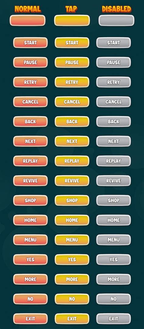 Premium Vector Big Set Of Buttons In Cartoon Style With Editable Text Effct Effect For Game Ui
