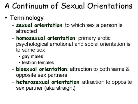 Chapter 9 Sexual Orientations A Continuum Of Sexual