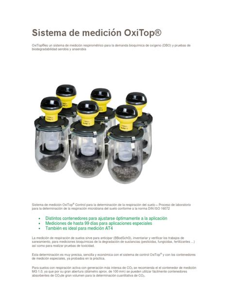Sistema De Medición Oxitop Pdf