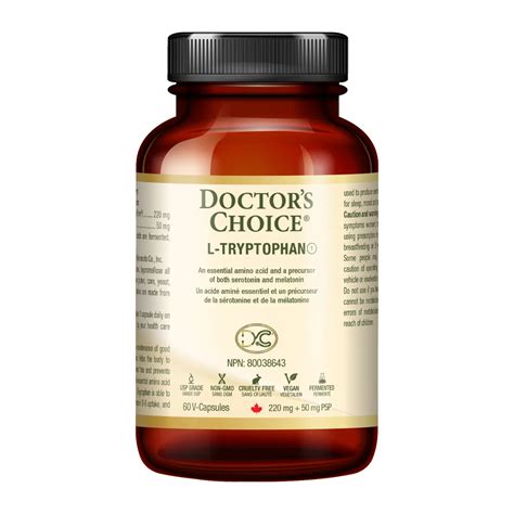 L Tryptophan 220mg B6 50mg Doctors Choice Bodycrafters