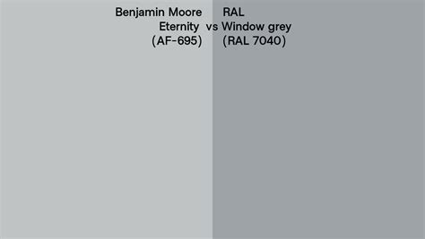 Benjamin Moore Eternity Af 695 Vs Ral Window Grey Ral 7040 Side By