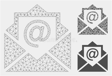 Email Vector Mesh Carcass Model And Triangle Mosaic Icon Stock Vector Illustration Of Message