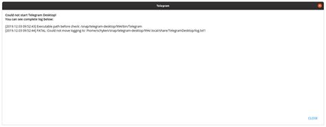 Telegram Snap Could Not Start Telegram Desktop Snap Snapcraft Io