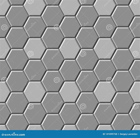 Hexagonal Paving Slabs Seamless Pattern Stock Illustration Illustration Of Pave Concrete