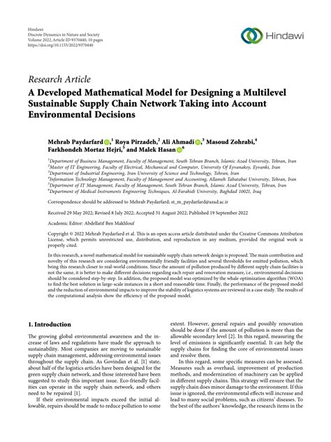Pdf A Developed Mathematical Model For Designing A Multilevel