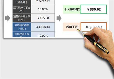 2021年工资个税计算器（不含税工资，根据税后推算税前）下载 Excel表格 办图网