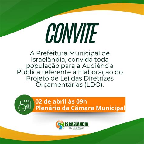 Audiência Pública Ldo Prefeitura Municipal De Israelândia