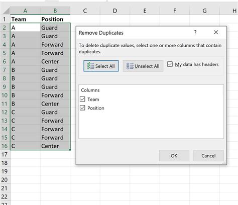 excel how to remove duplicate rows based on two columns