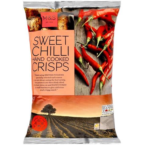 Mands Sweet Chilli Hand Cooked Crisps 150g The English Grocer