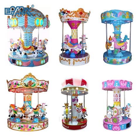 Fiberglass Material Amusement Park Mini Merry Go Round Carousel Horse