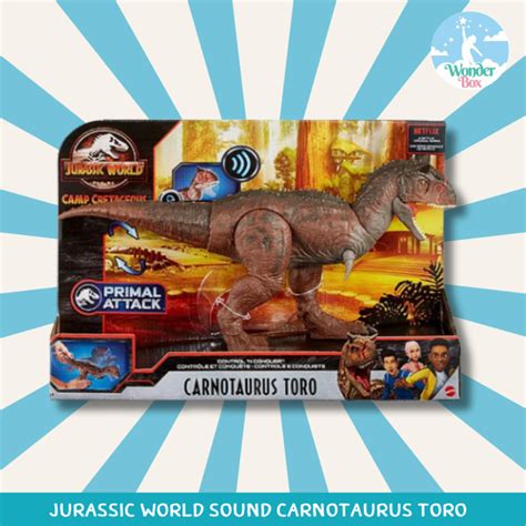 พร้อมส่ง🚗jurassic World Park Sound Strike Camp Carnotaurus Toro ของเล่น