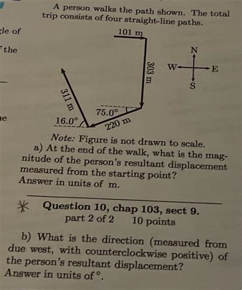 Solved A Person Walks The Path Shown The Total Trip Chegg